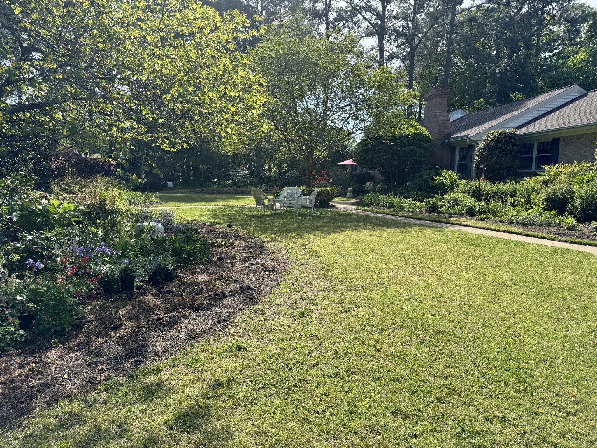 By the plants you see, you can "read" how Pat Cook's garden has grown ...